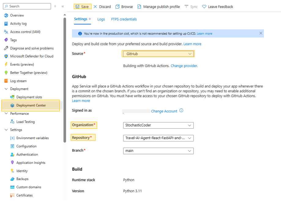 Deploying AI Agent LLM Web Application on Azure App Service – Stochastic Coder